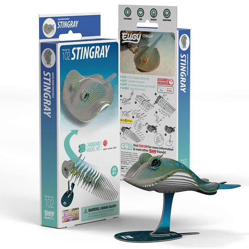 3D Cardboard Model Kit - Stingray – Toys and Tales