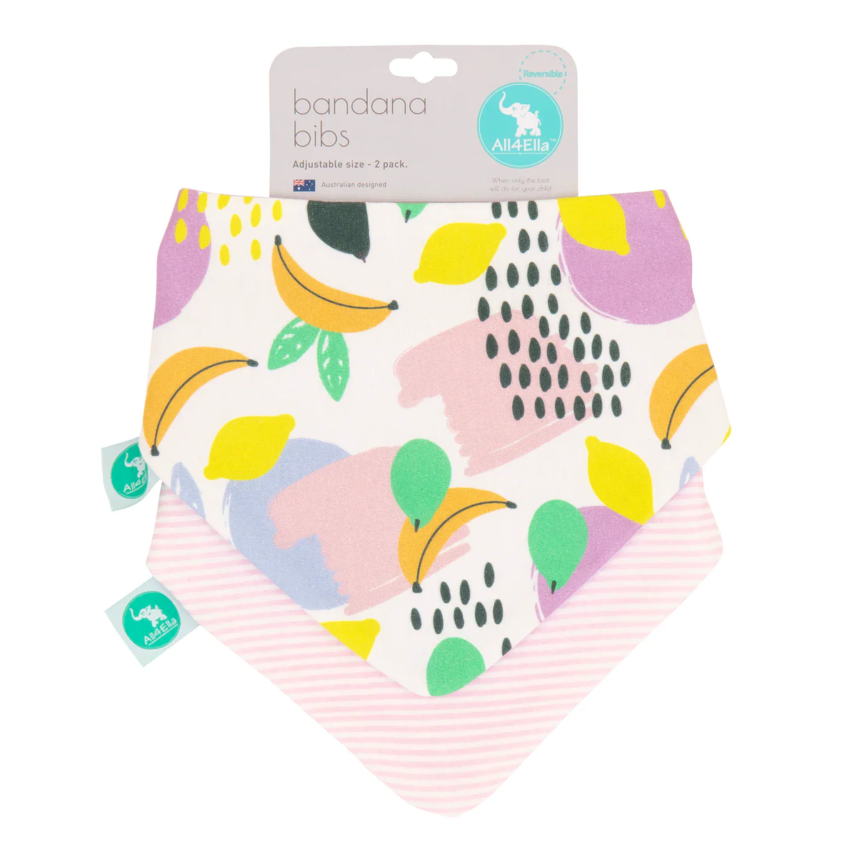 Bandana Bibs 2pk - Fruit – Toys and Tales