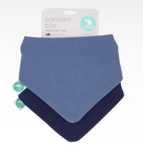 Bandana Bibs 2pk - Blue