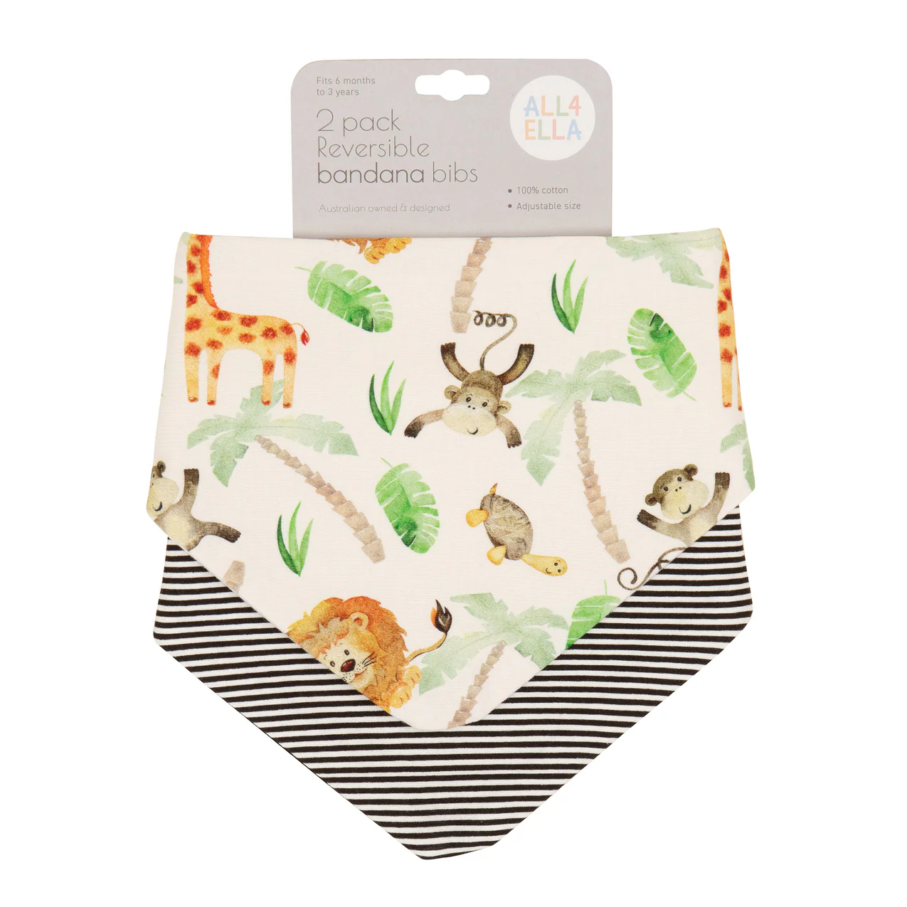 Bandana Bibs 2pk - Jungle