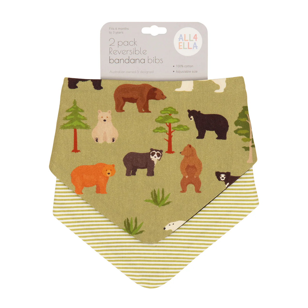 Bandana Bibs 2pk - Bears