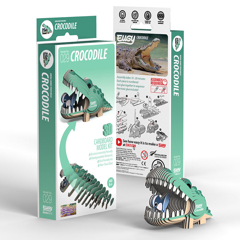 3D Cardboard Model Kit - Crocodile – Toys and Tales