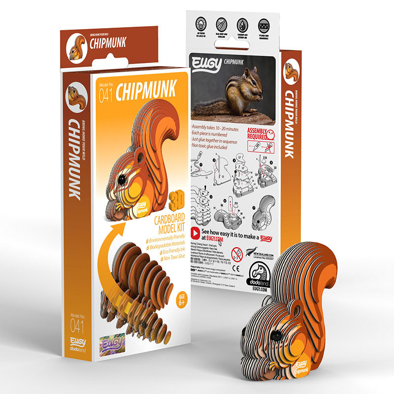 3D Cardboard Model Kit - Chipmunk – Toys and Tales