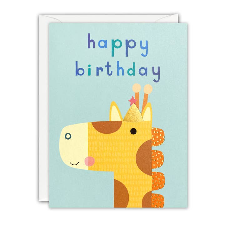Happy Birthday Giraffe mini card