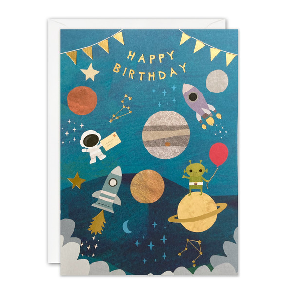 Happy Birthday Space Card