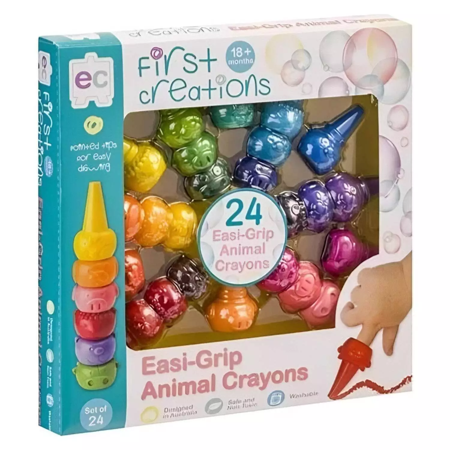 Easi-Grip Animal Crayons Set of 24
