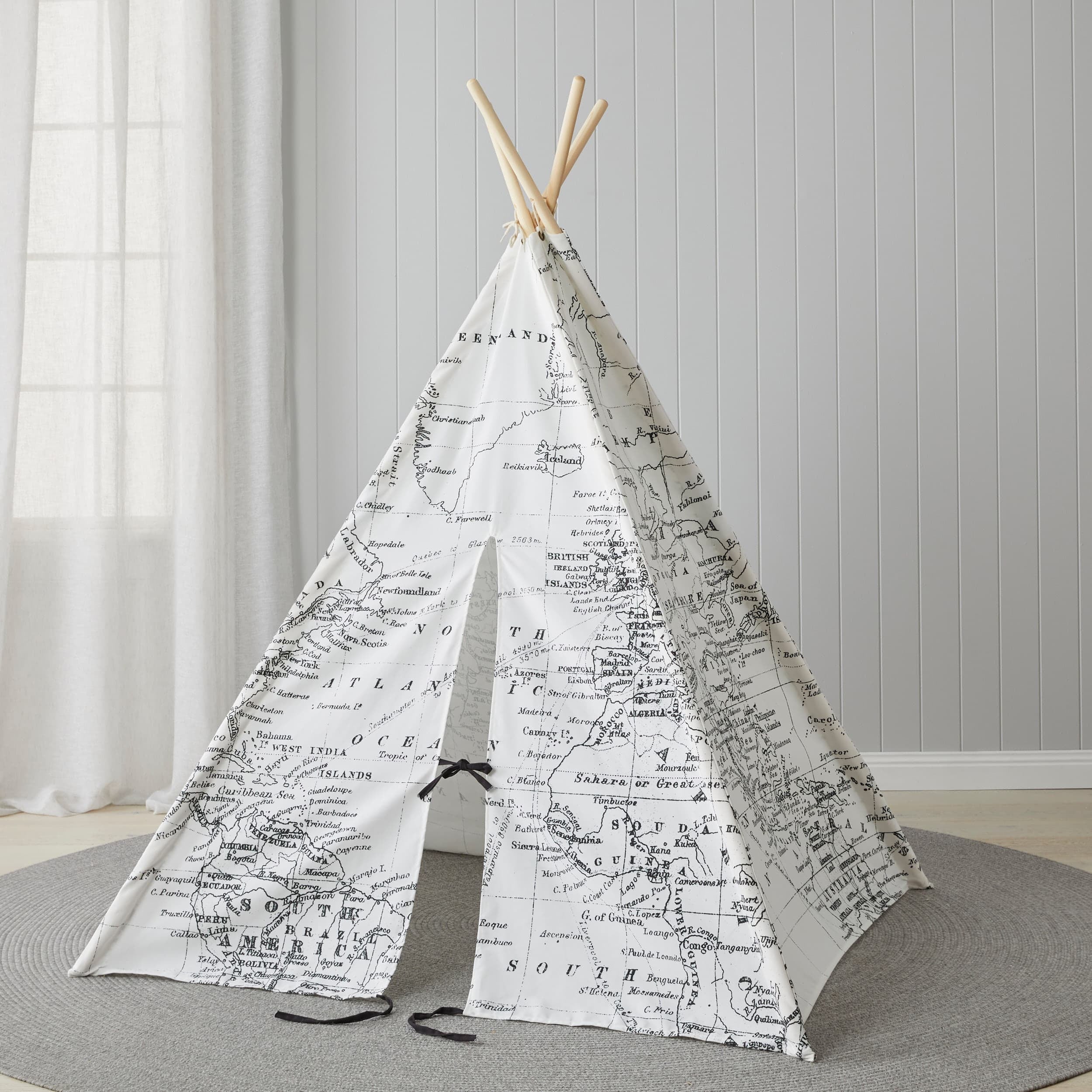 World Map TeePee Tent